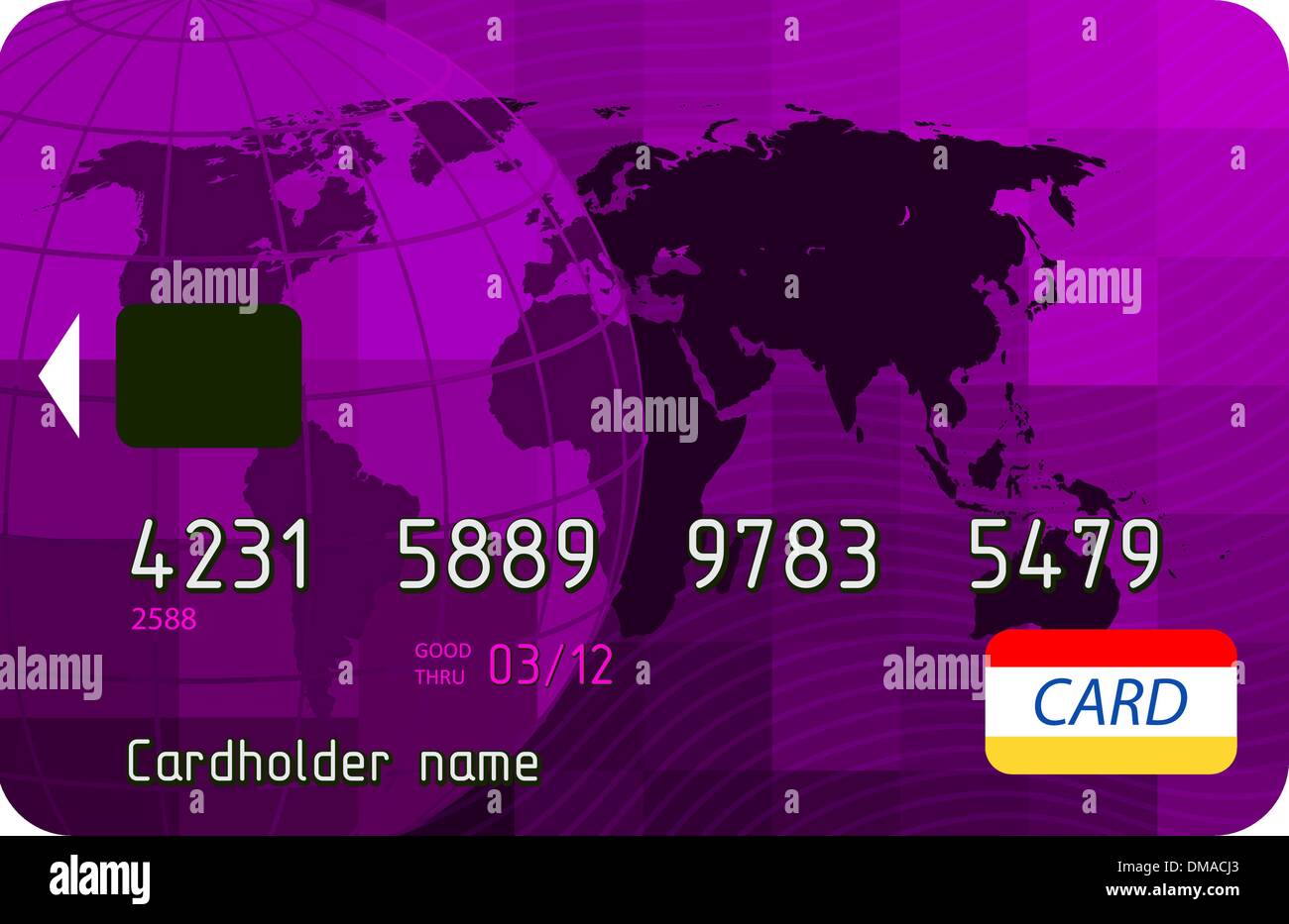 Gold credit debit card world map hi-res stock photography and images ...