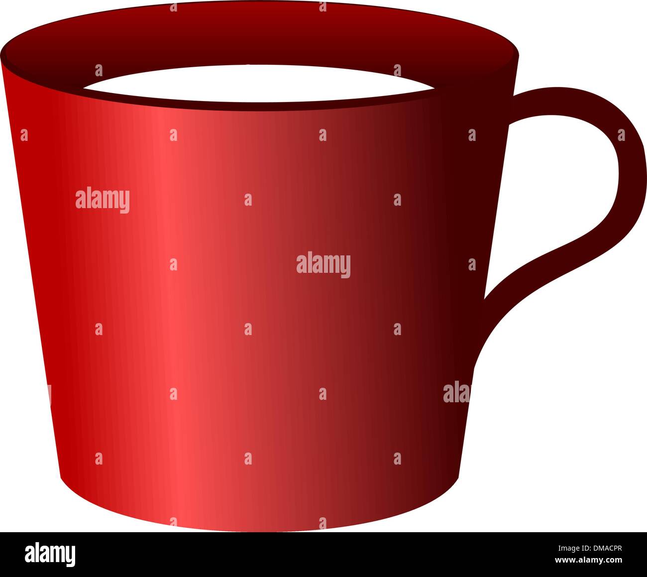 Realistic illustration of red cup isolated on white background Stock ...