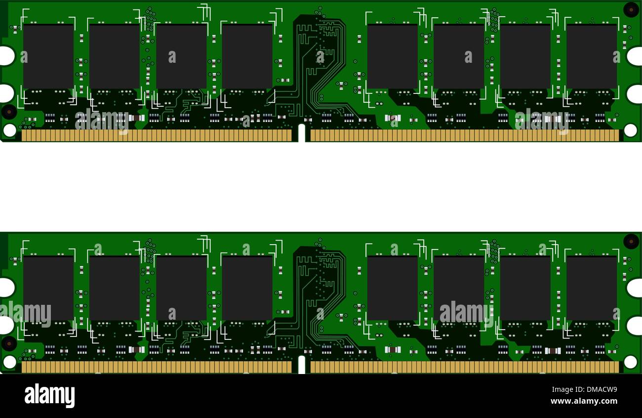 Two green DDR modules Stock Vector Image & Art - Alamy