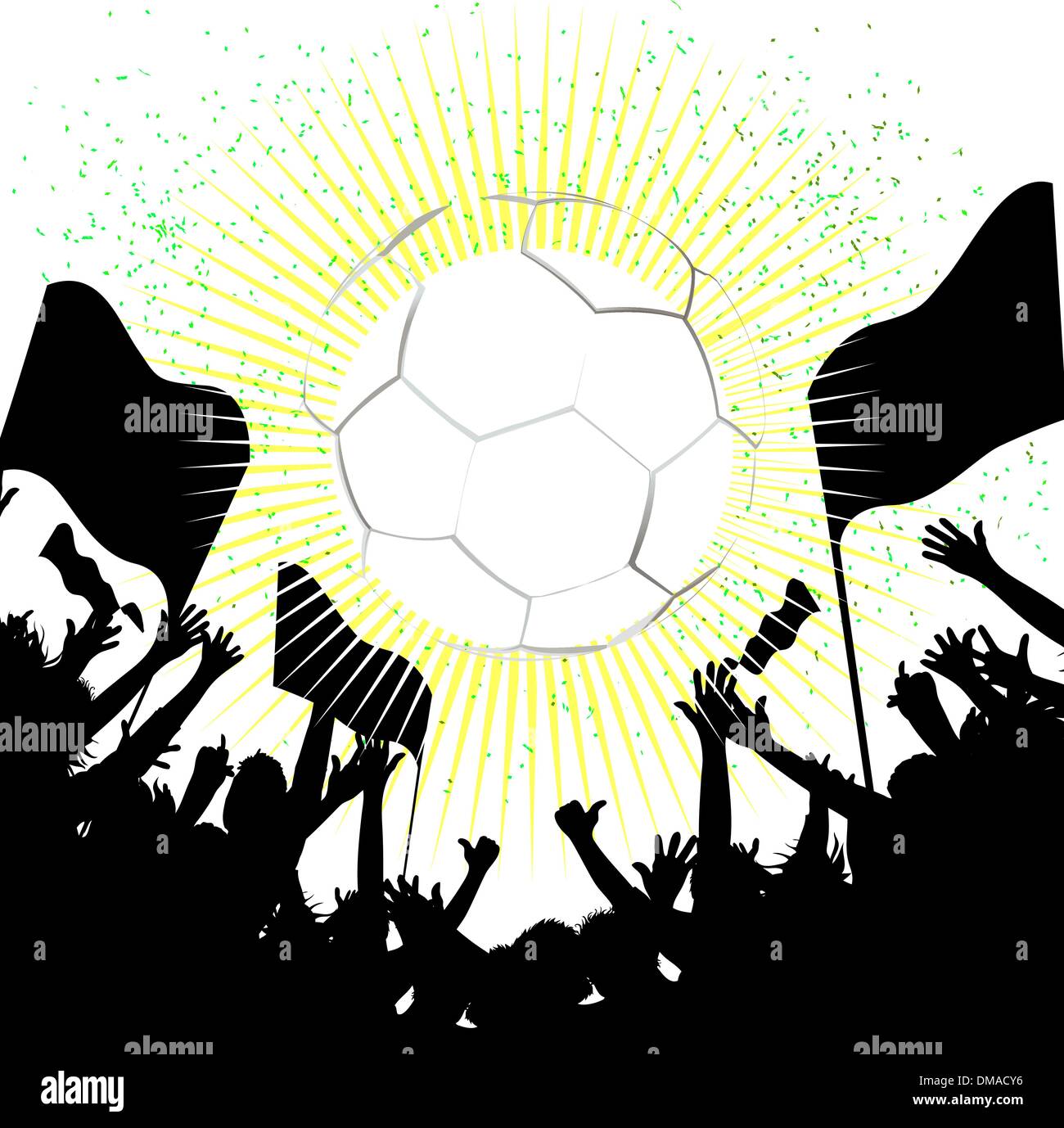 Happy football crowd Stock Vector Images - Alamy