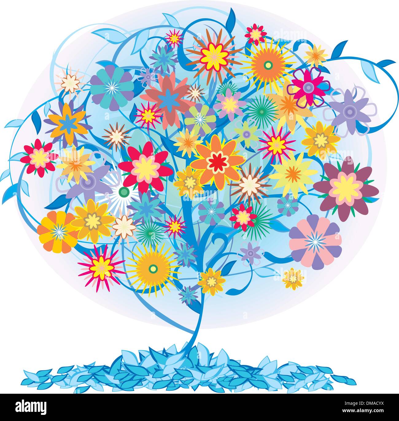 Floral vector tree Stock Vector Image & Art - Alamy