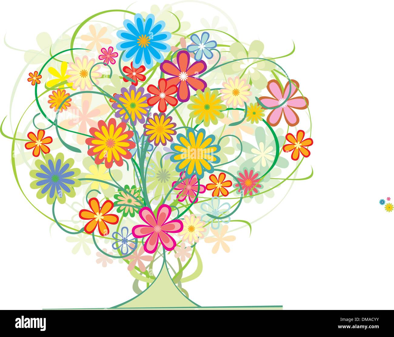 Floral vector tree Stock Vector Image & Art - Alamy
