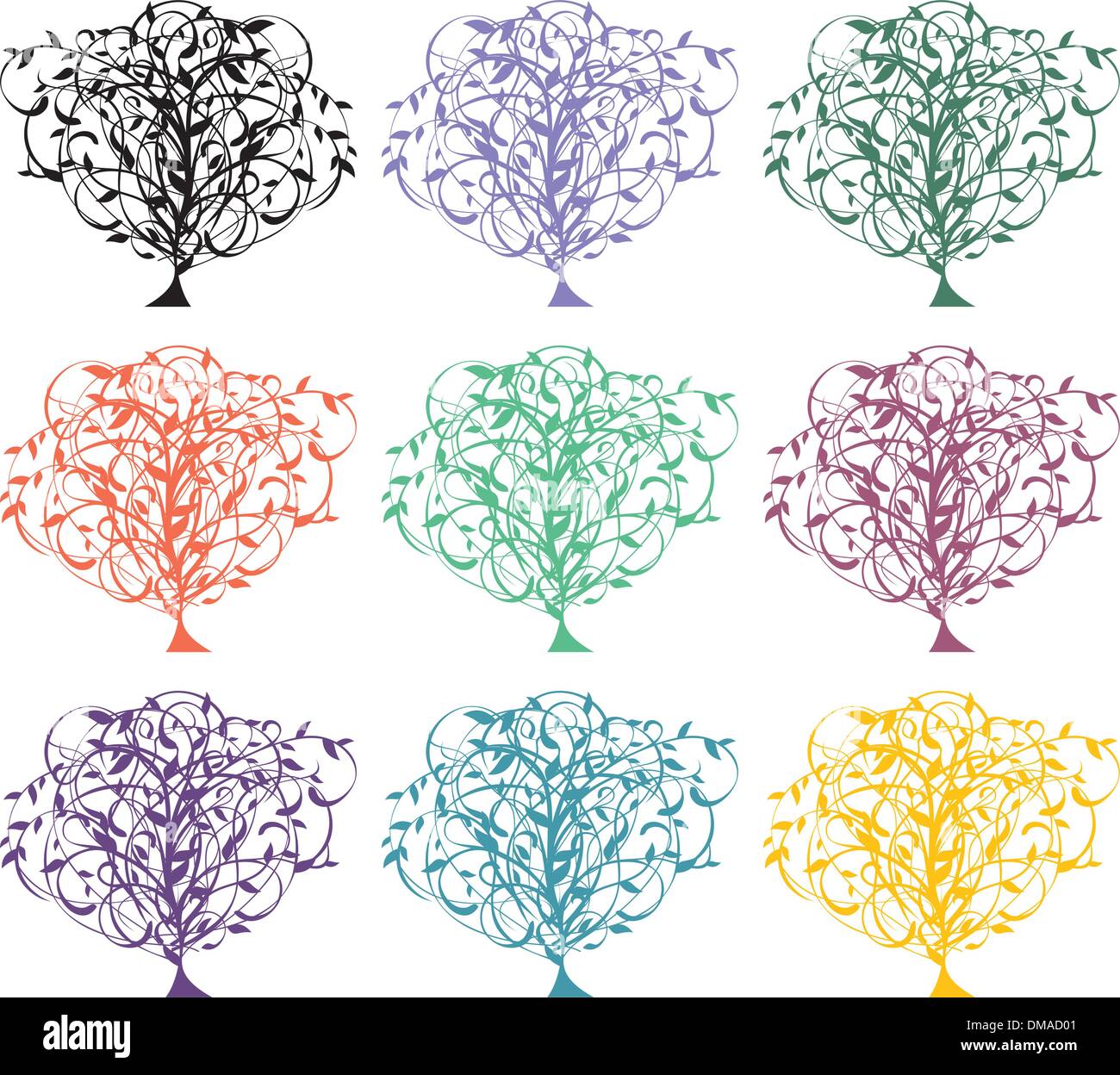 Flower trees bush Stock Vector Images - Alamy