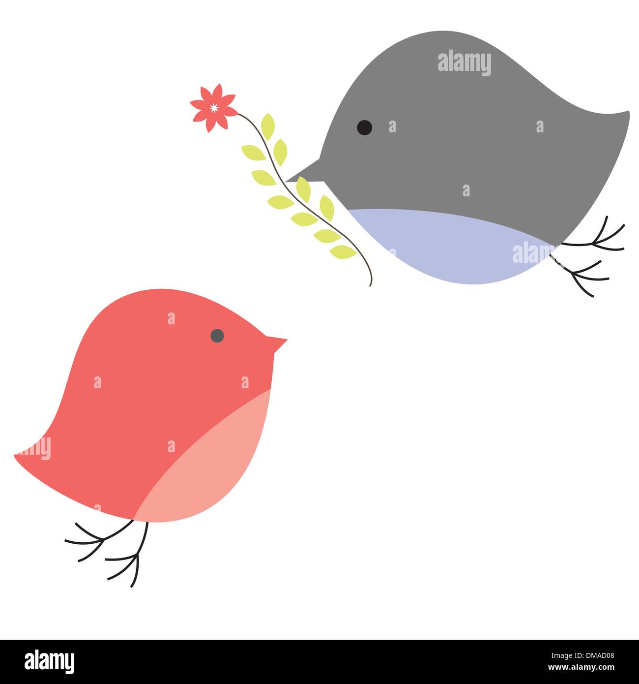 Birds vector illustration hi-res stock photography and images - Alamy