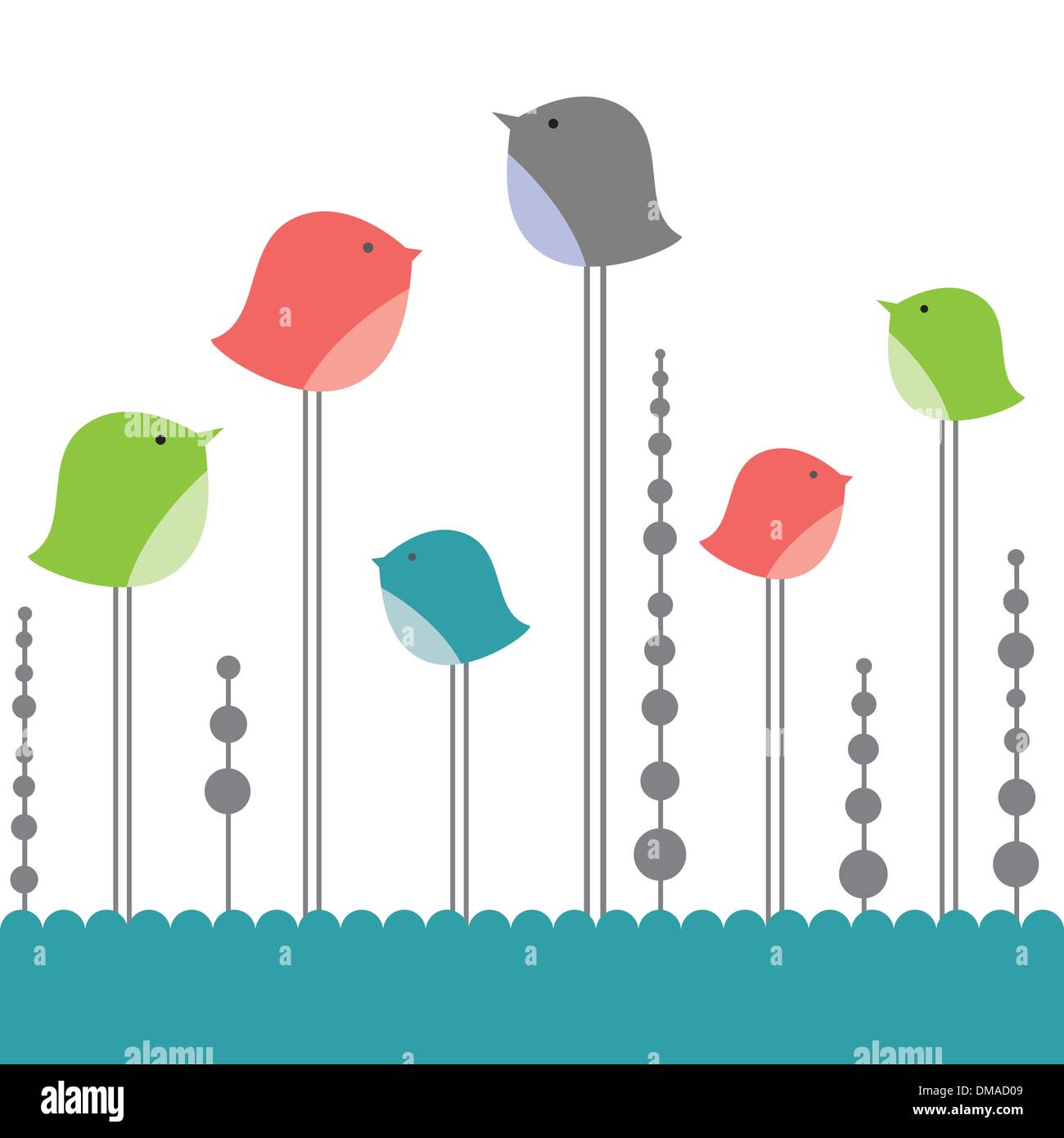 Background with birds. Vector illustration Stock Vector Image & Art - Alamy