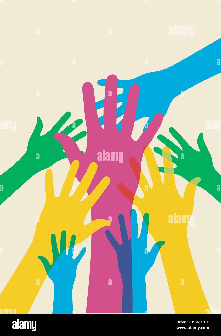 Helping hands concept Stock Vector Images - Alamy
