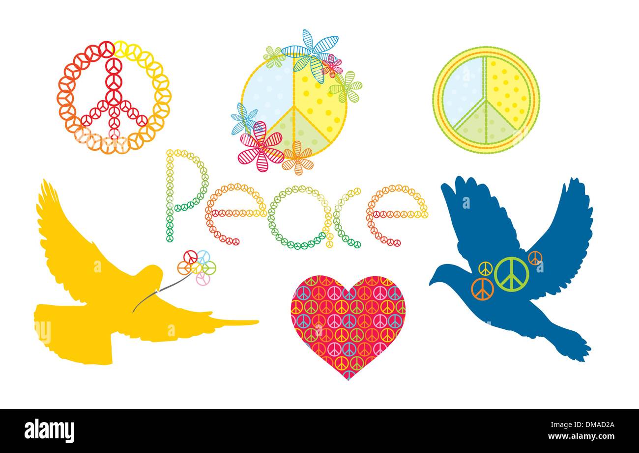 set of peace symbols Stock Vector Image & Art - Alamy