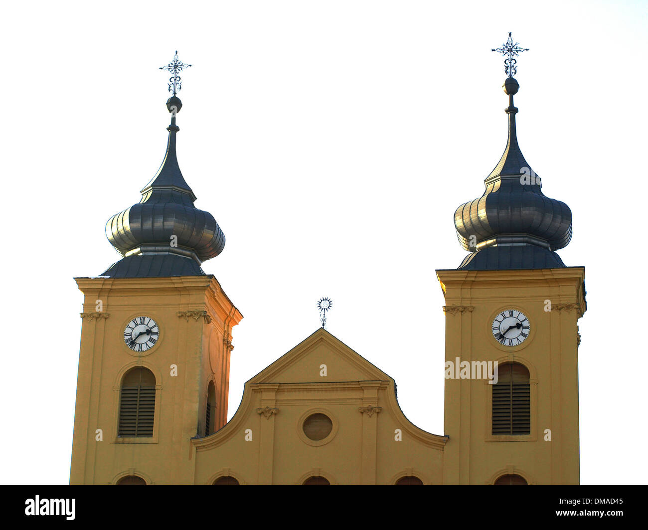 church tower with clocks Stock Photo - Alamy