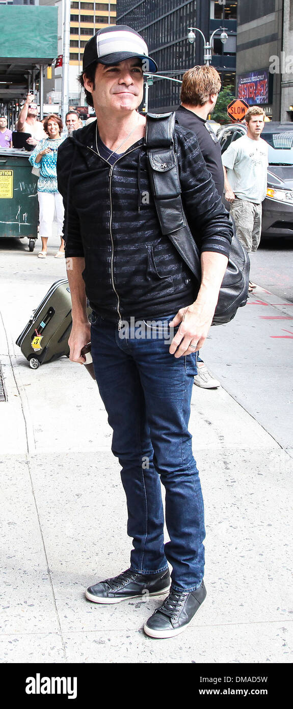 Patrick T "Pat" Monahan of rock group Train at 'The Late Show with ...