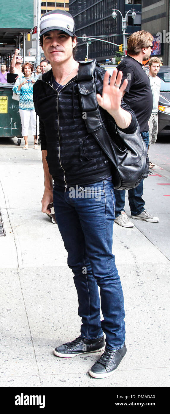 Patrick T "Pat" Monahan of rock group Train at 'The Late Show with ...