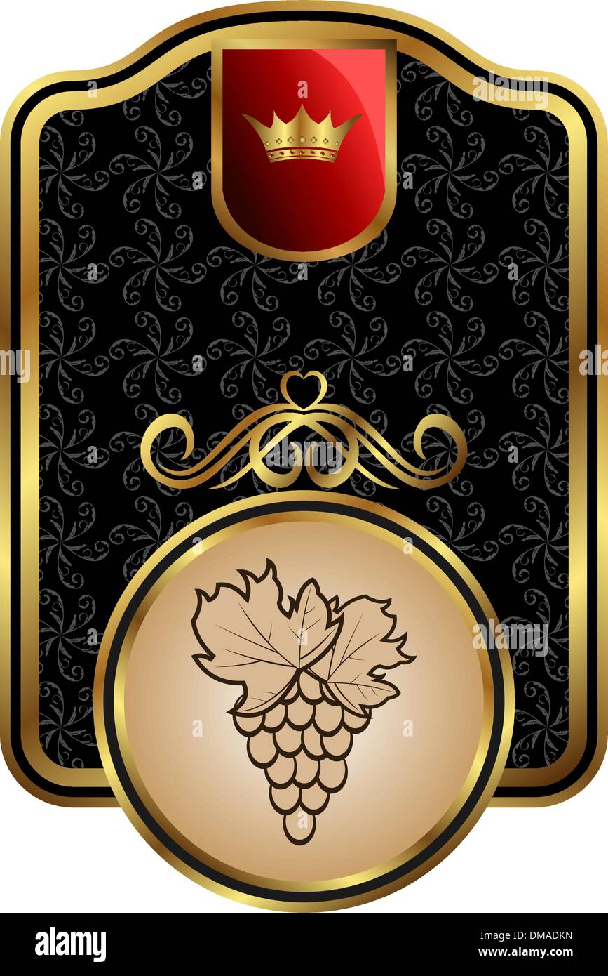 golden label for packing wine Stock Vector Image & Art - Alamy