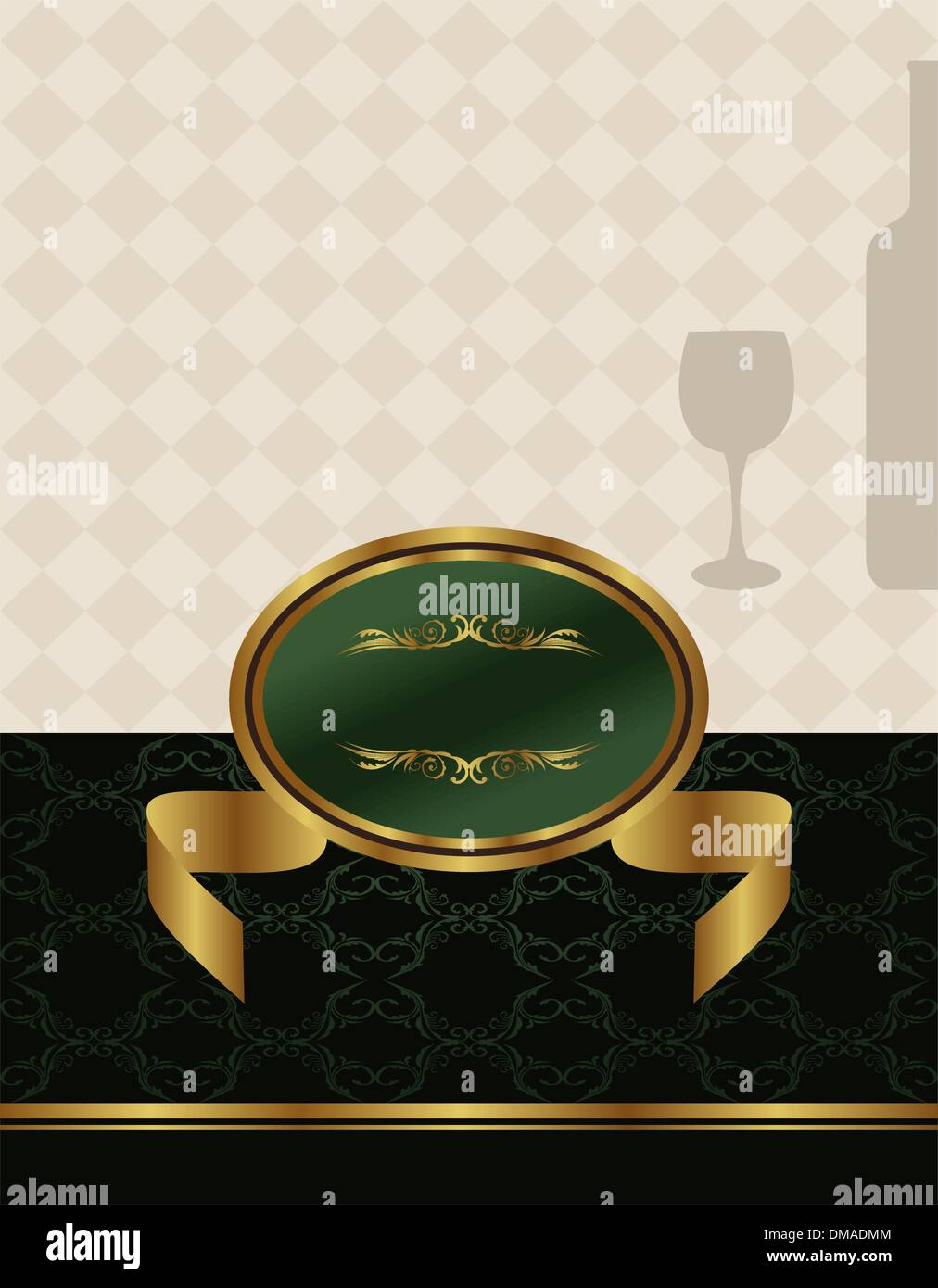 Bottle green glass advertising tape Stock Vector Images - Alamy