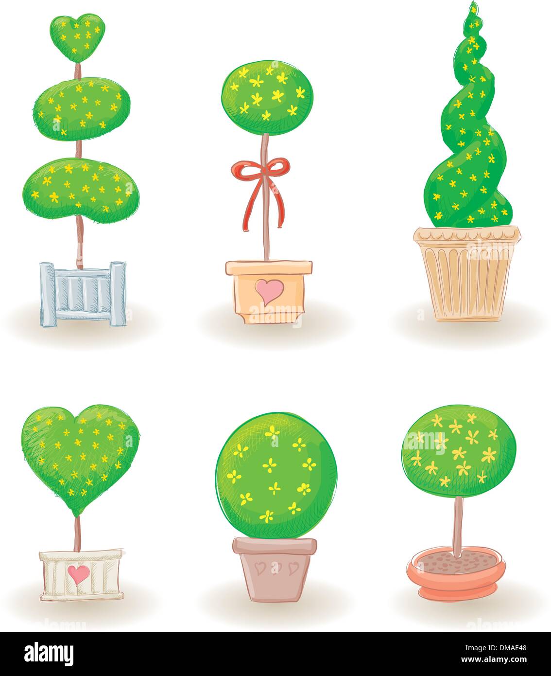 Flowers various shapes Stock Vector Images - Alamy