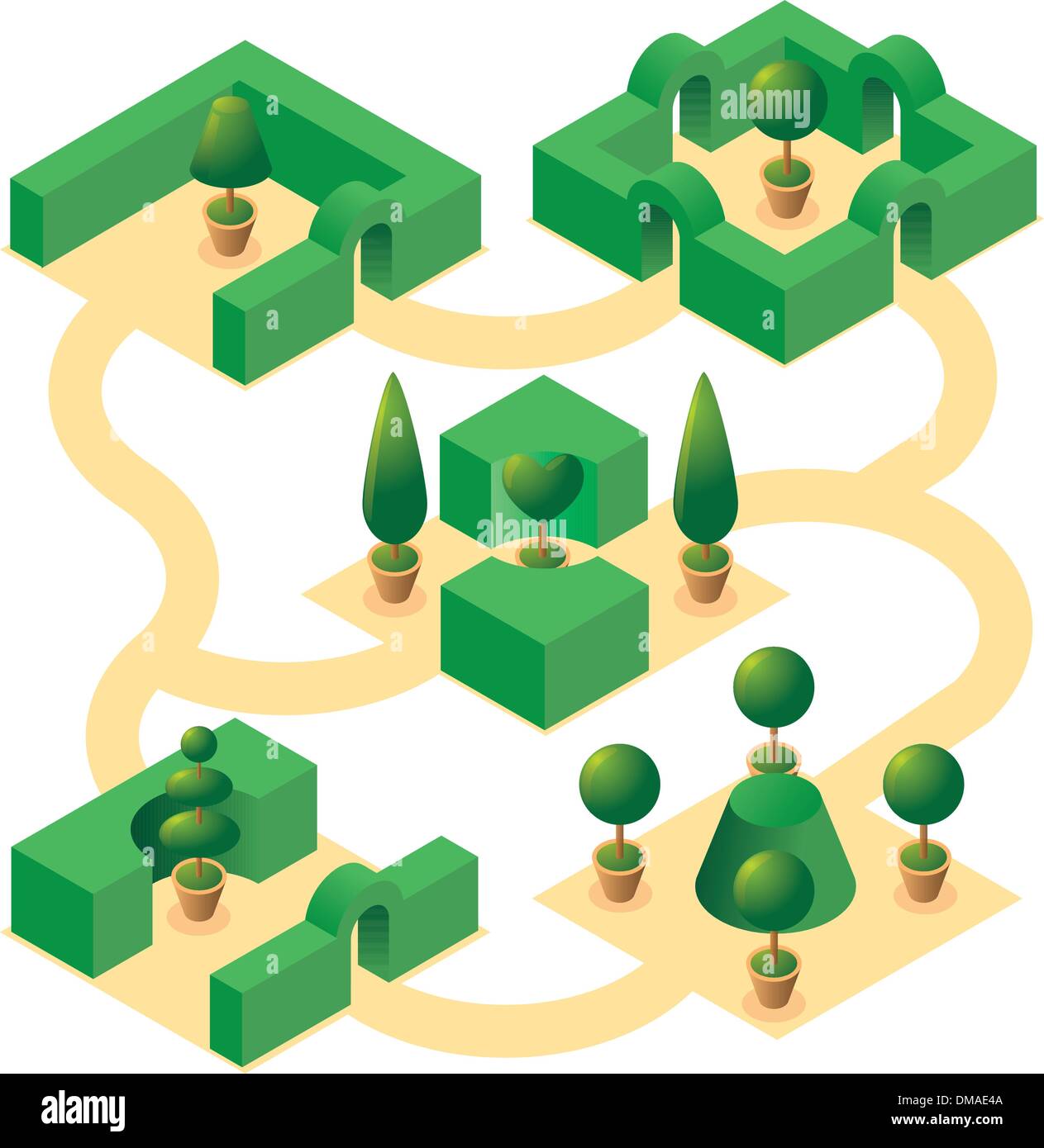 Cypress garden Stock Vector Images - Alamy