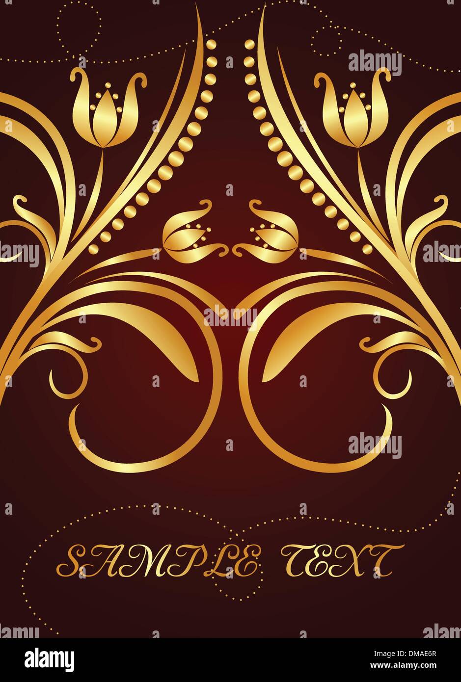 Gold invitation frame packing elegant hi-res stock photography and ...