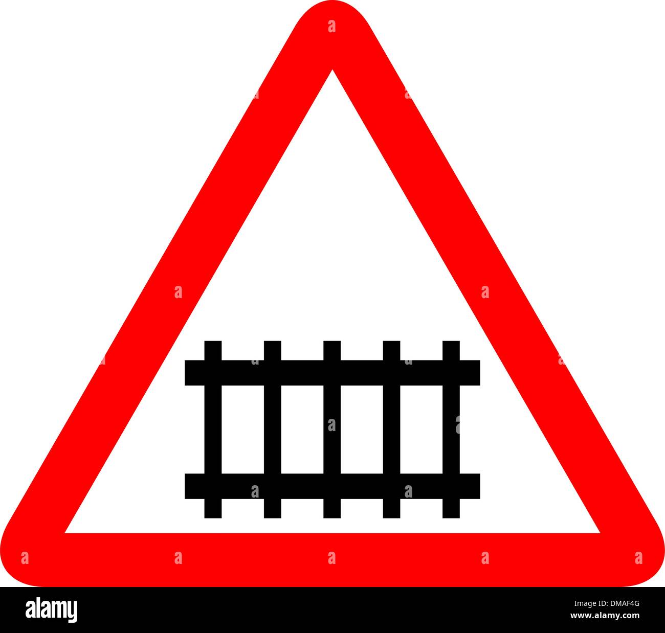 Illustration of road sign railroad Stock Vector Image & Art - Alamy