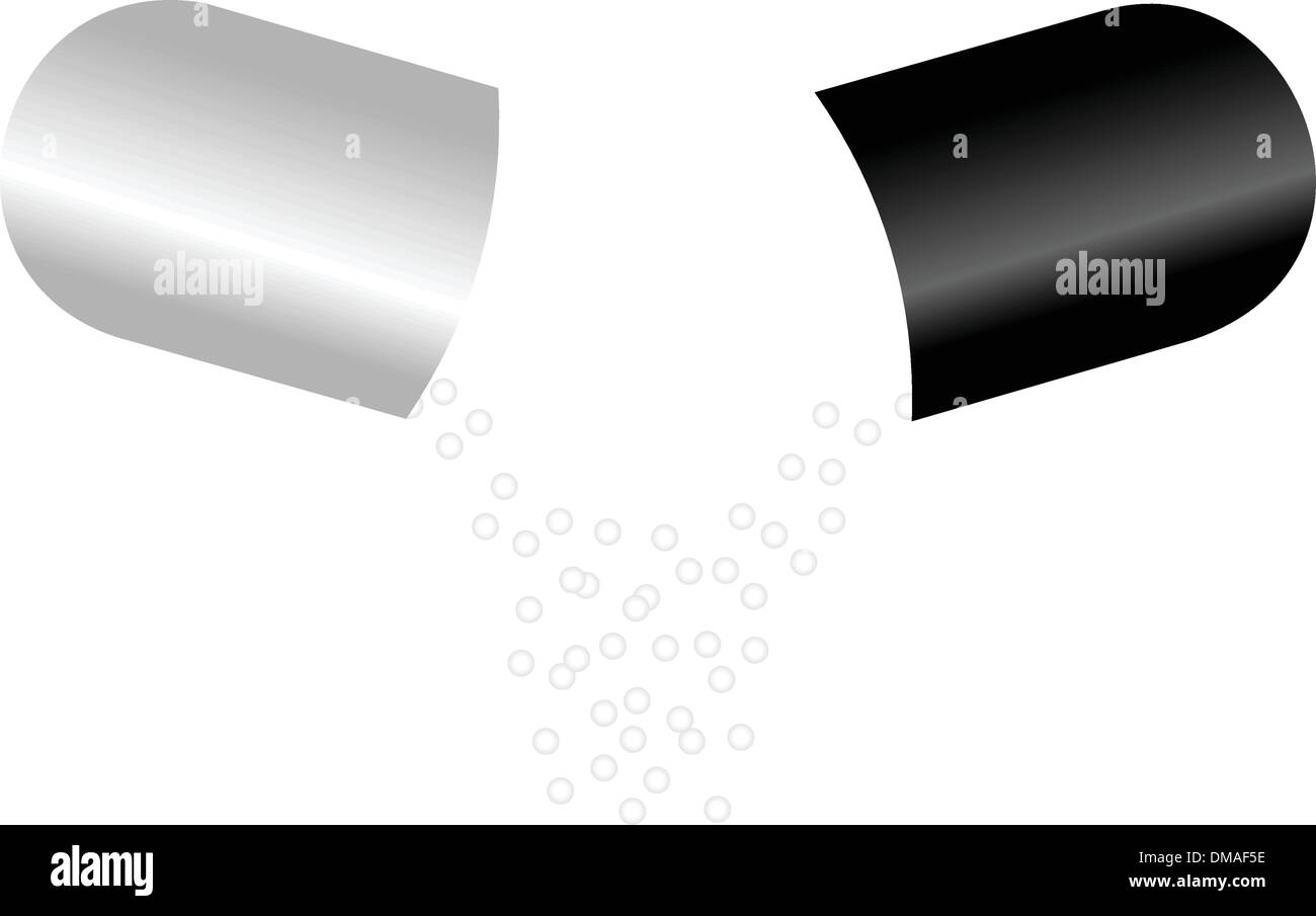 One capsules is isolated on white background Stock Vector Image & Art ...