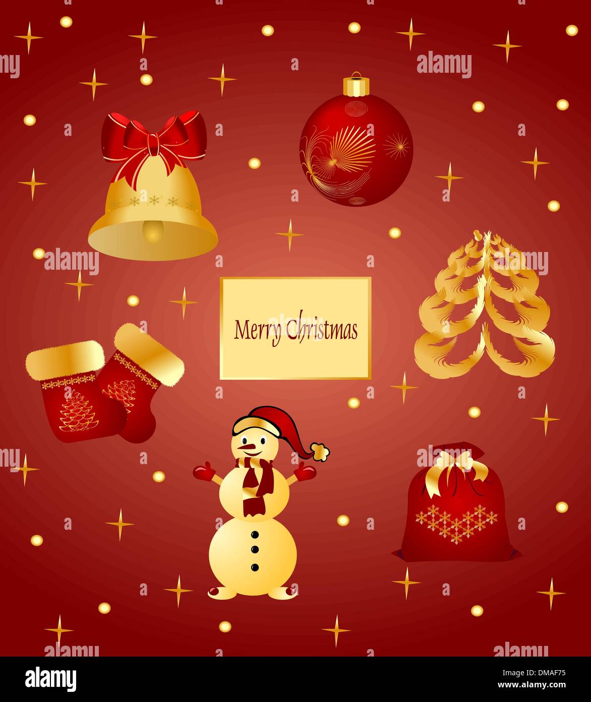 Christmas items Stock Vector Images - Alamy
