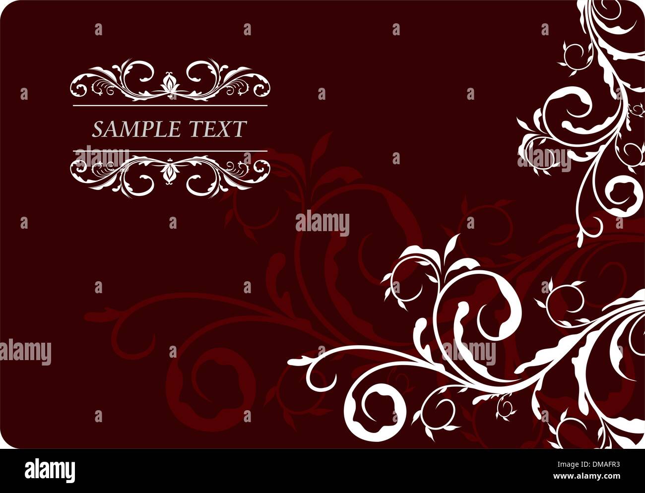 Illustration the floral red background for design card Stock Vector ...
