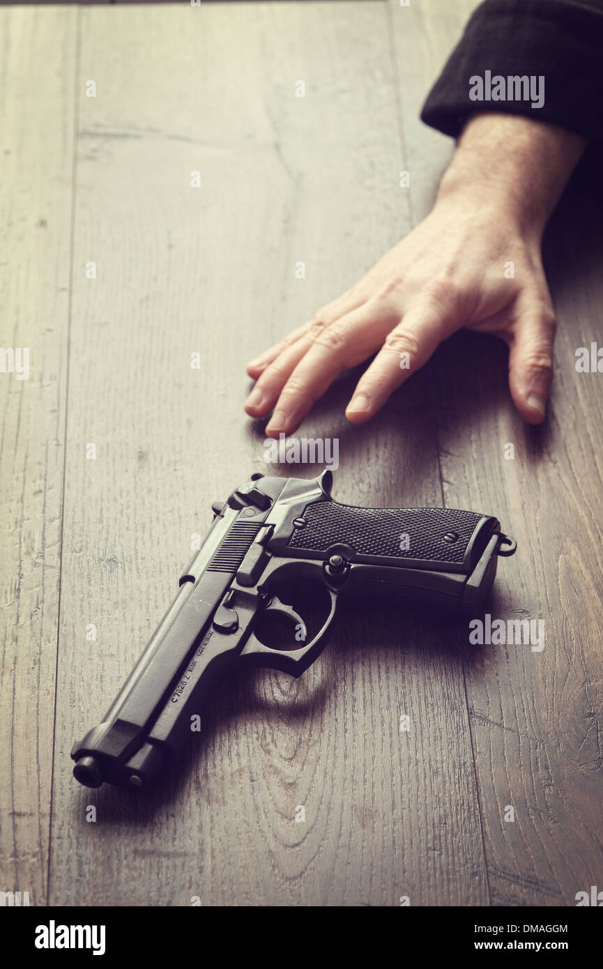Man with pistol gun hi-res stock photography and images - Alamy