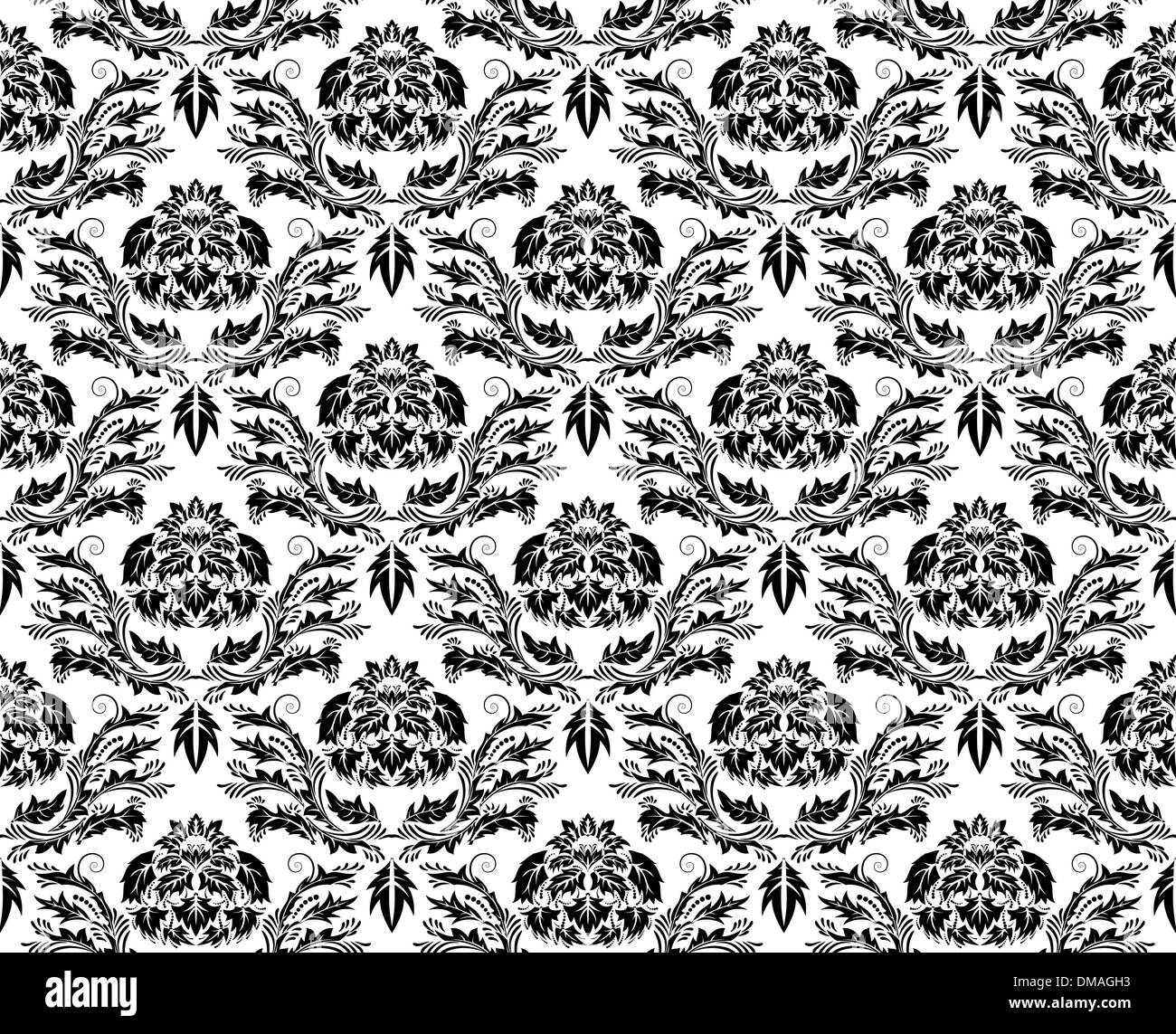 seamless damask pattern Stock Vector Image & Art - Alamy