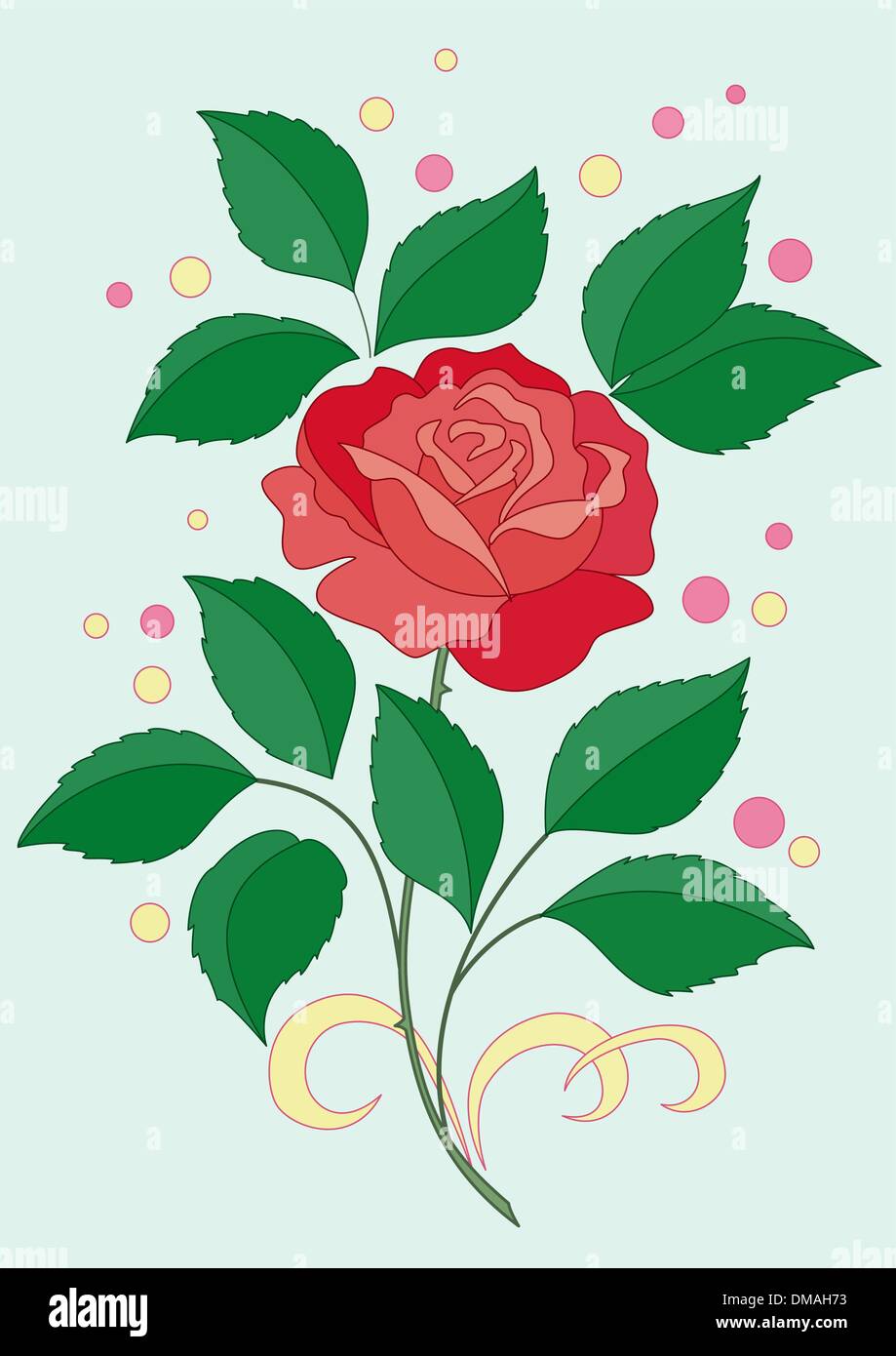 Rose green Stock Vector Images - Alamy