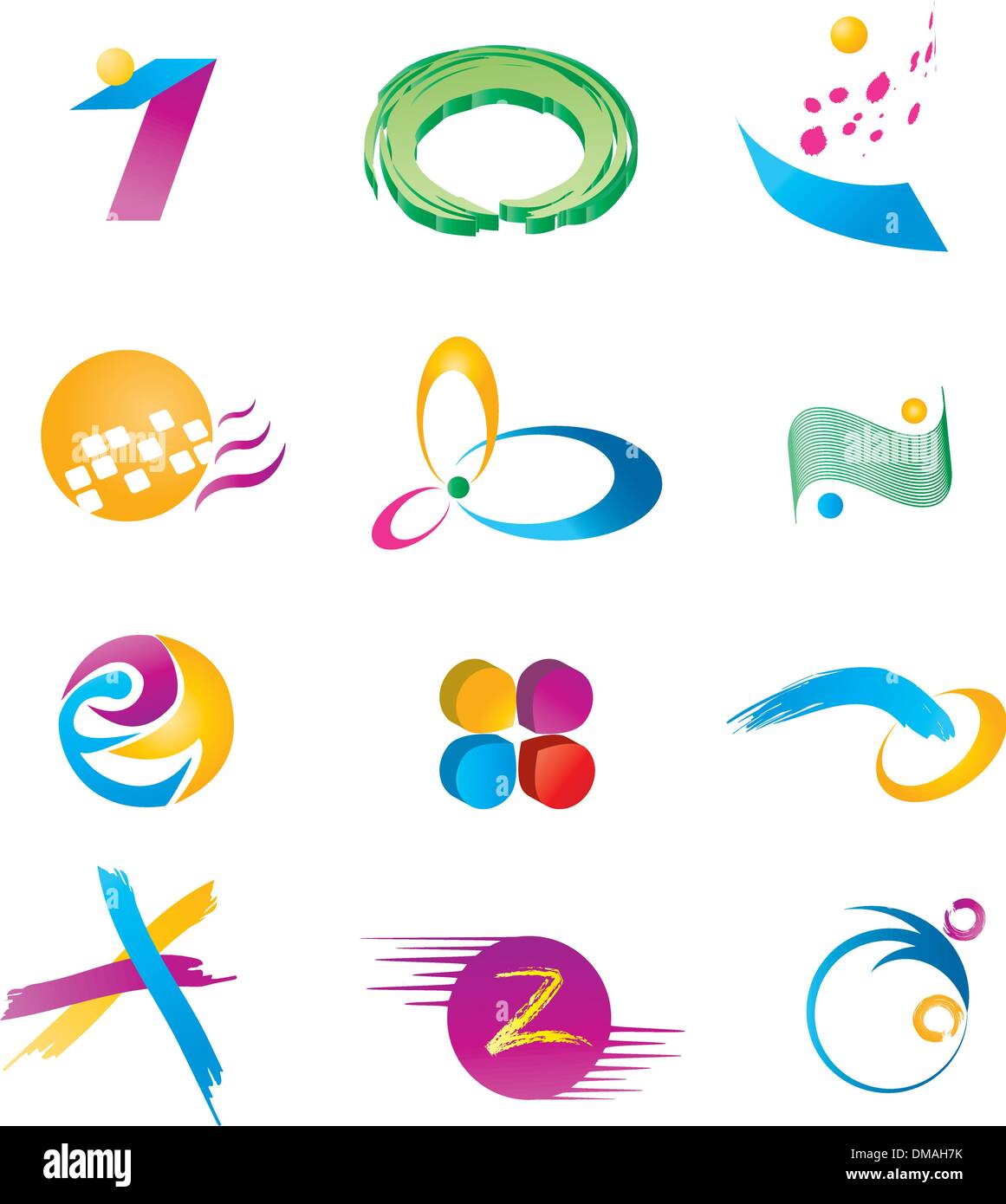 Abstract 3d icon in Stock Vector Images - Alamy