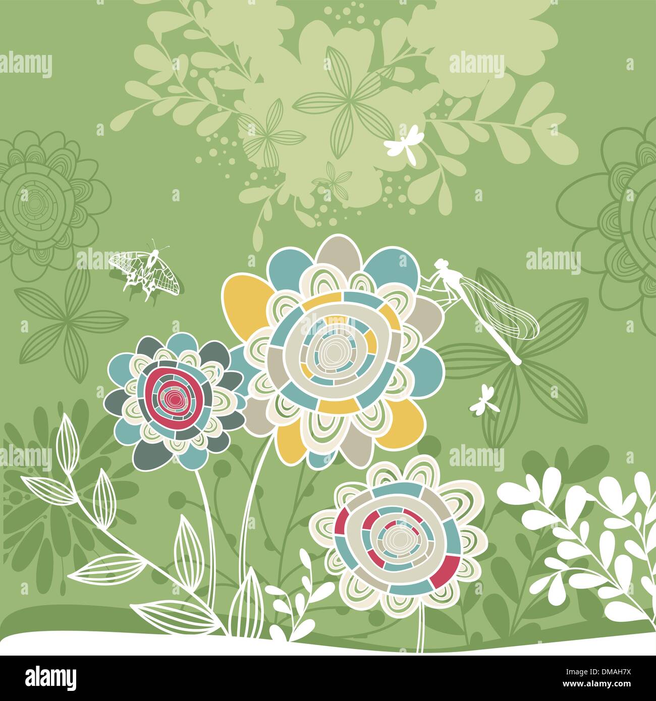lovely floral card Stock Vector Image & Art - Alamy
