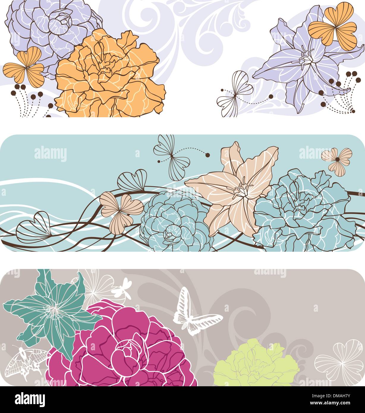 Vector banners illustration cartoon Stock Vector Images - Alamy