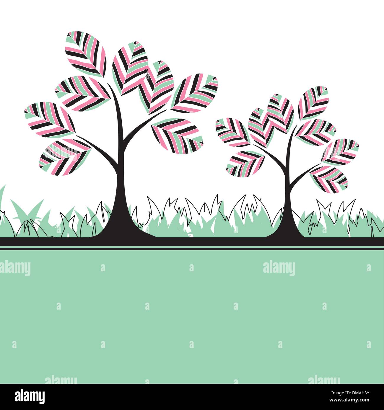 Abstract tree, flowers. Vector illustration Stock Vector Image & Art ...