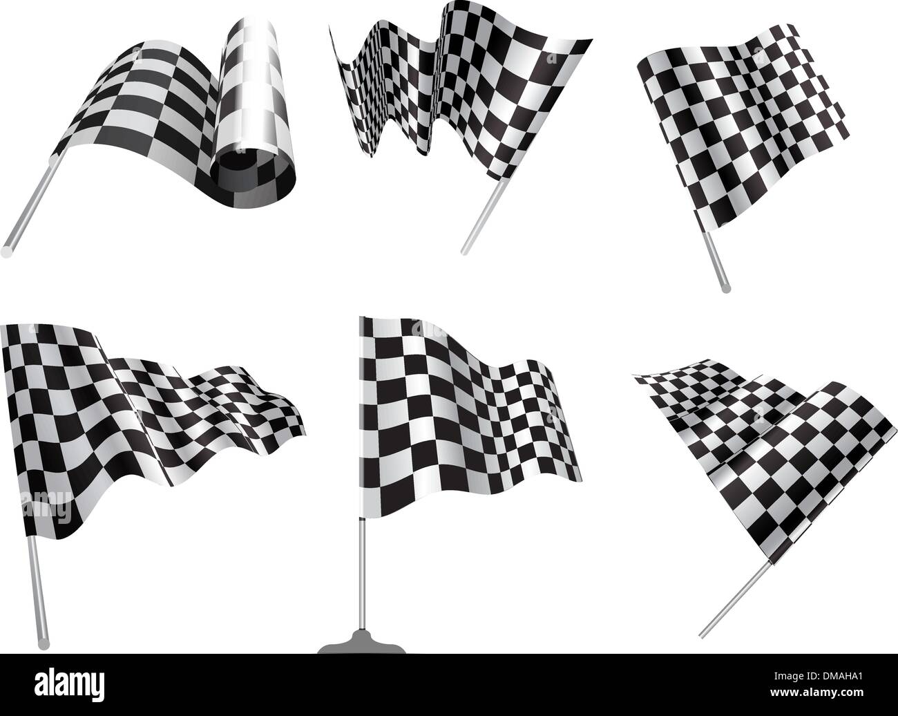 Checkered Flags set Stock Vector Image & Art - Alamy