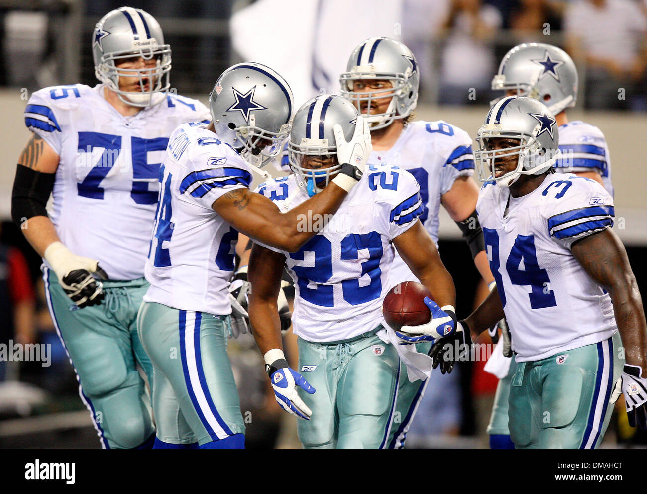 FOR SPORTS - Dallas Cowboys' Tashard Choice (center) is congratulated ...