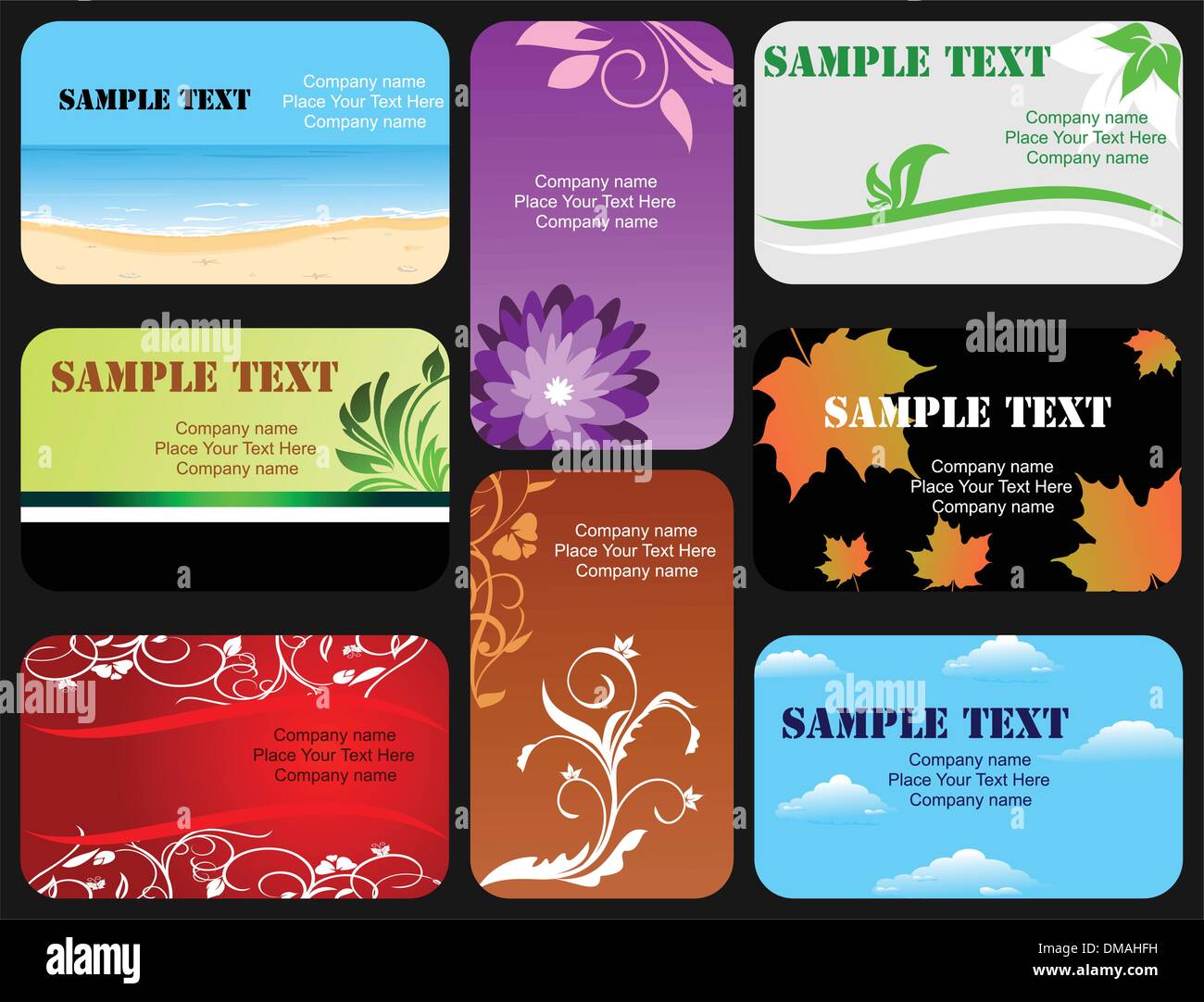 Horizontal visiting card Stock Vector Images - Alamy