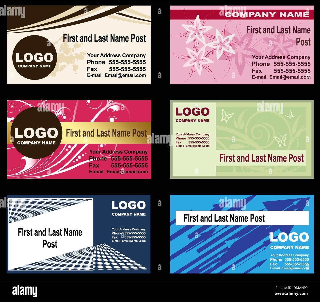 Set of business cards Stock Vector Image & Art - Alamy