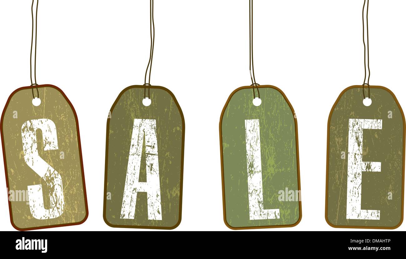Grunge Paper sale tags. EPS 8 Stock Vector Image & Art - Alamy