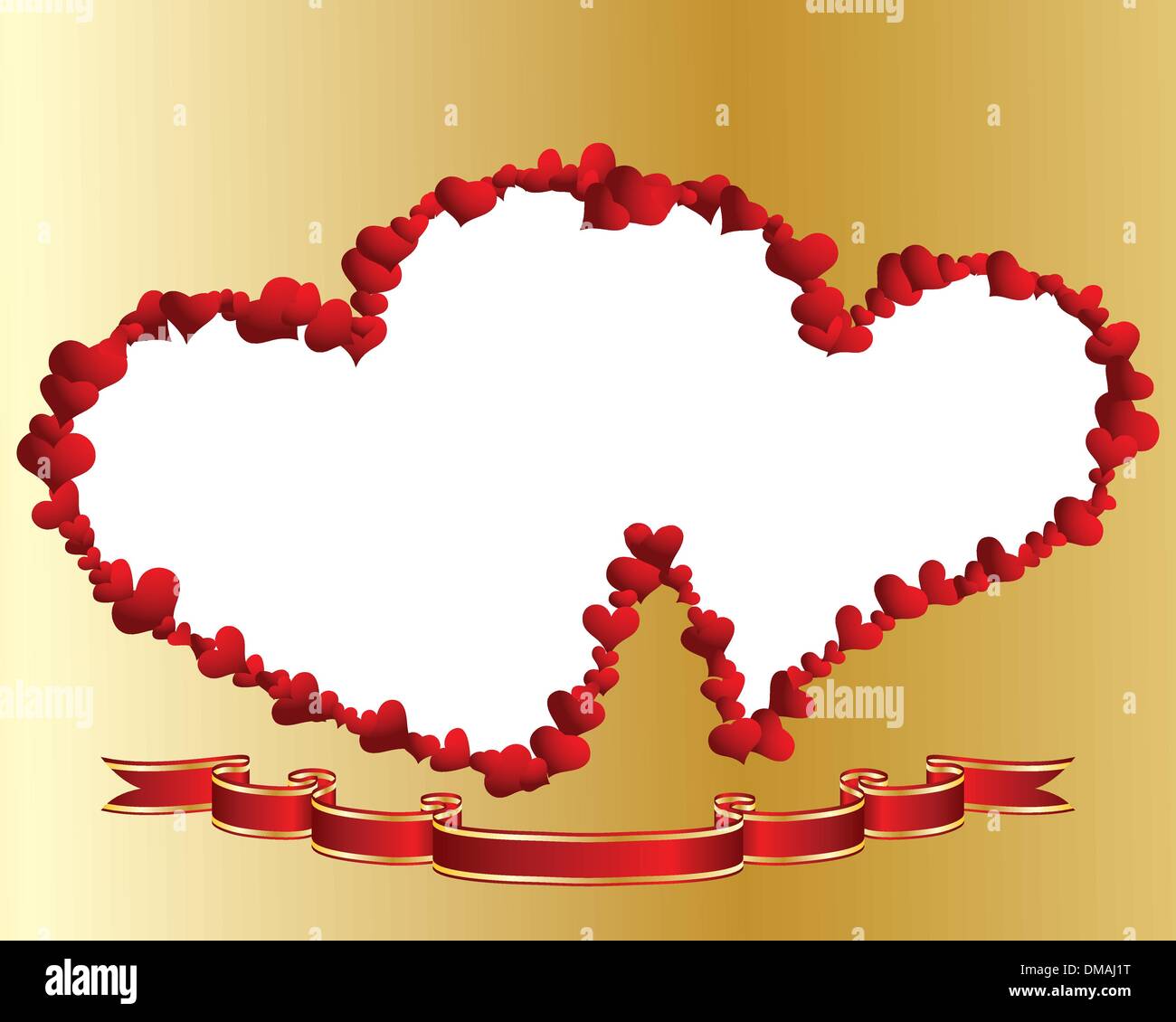 Ribbon frame heart icon Stock Vector Images - Alamy