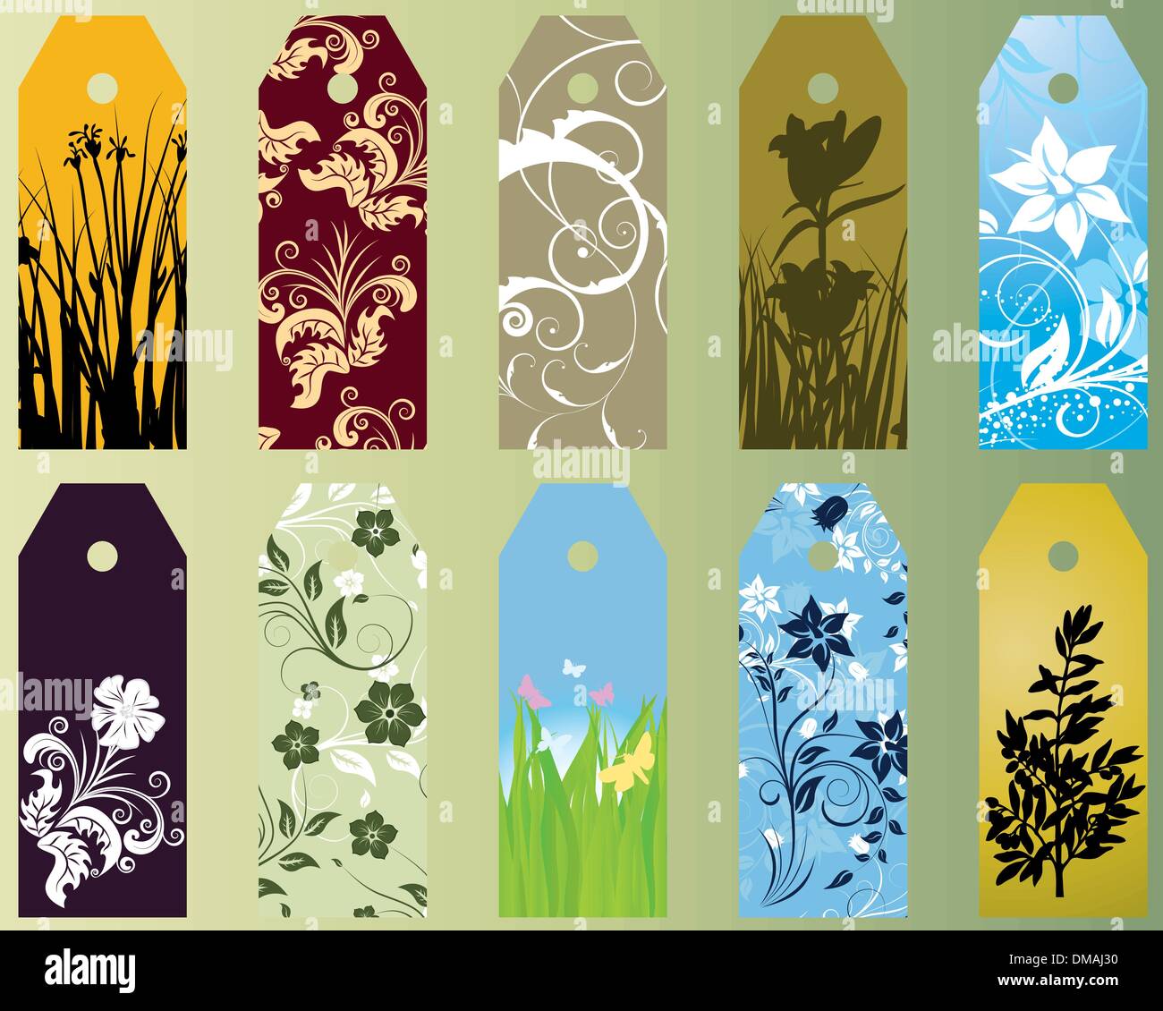 set of bookmarks Stock Vector Image & Art - Alamy