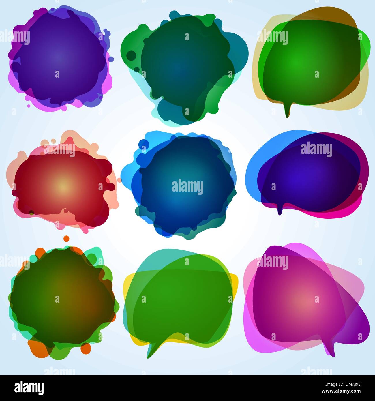 Color speech bubbles collection. EPS 10 Stock Vector Image & Art - Alamy
