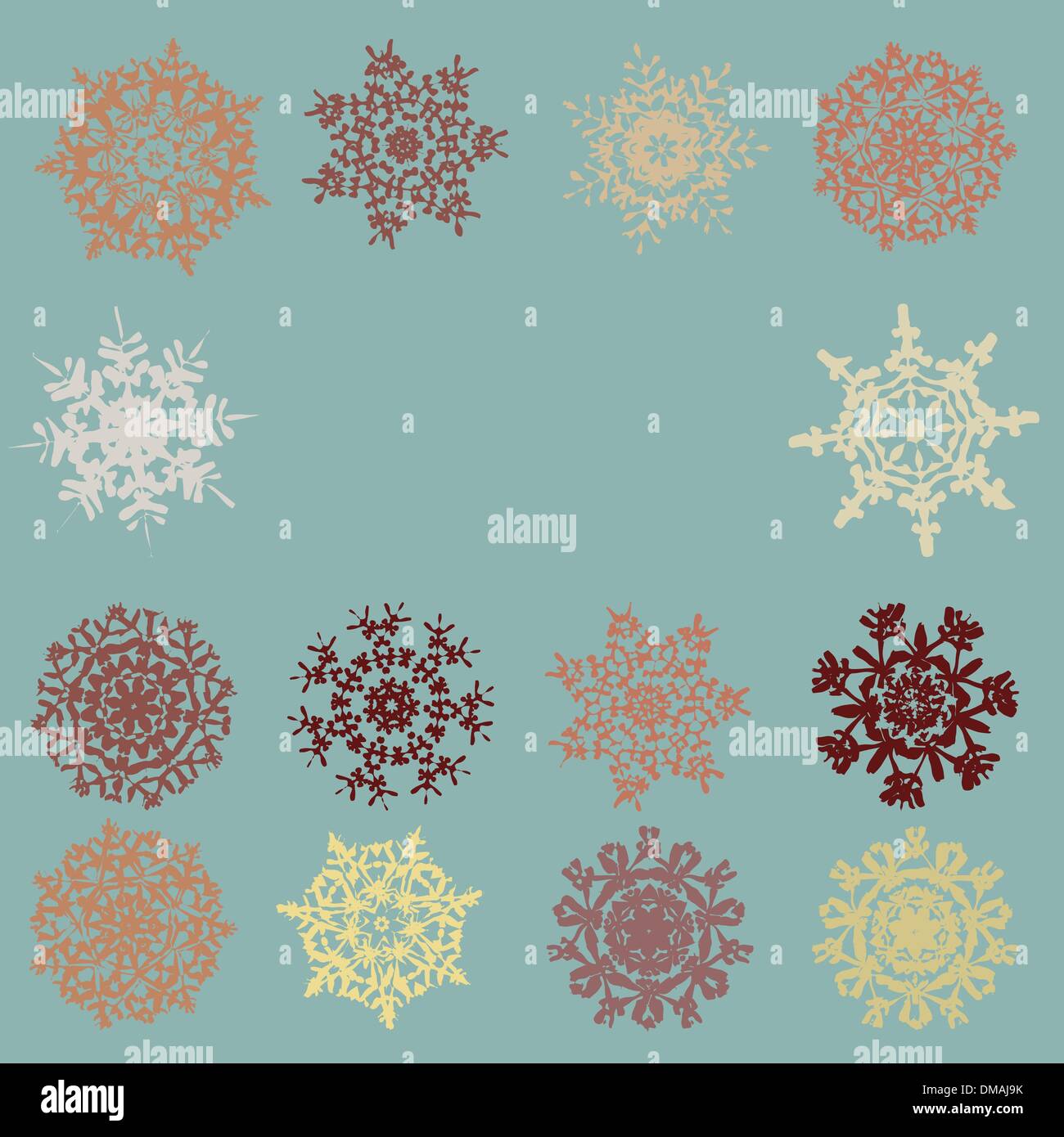 Vintage Snowflakes card. EPS 8 Stock Vector Image & Art - Alamy