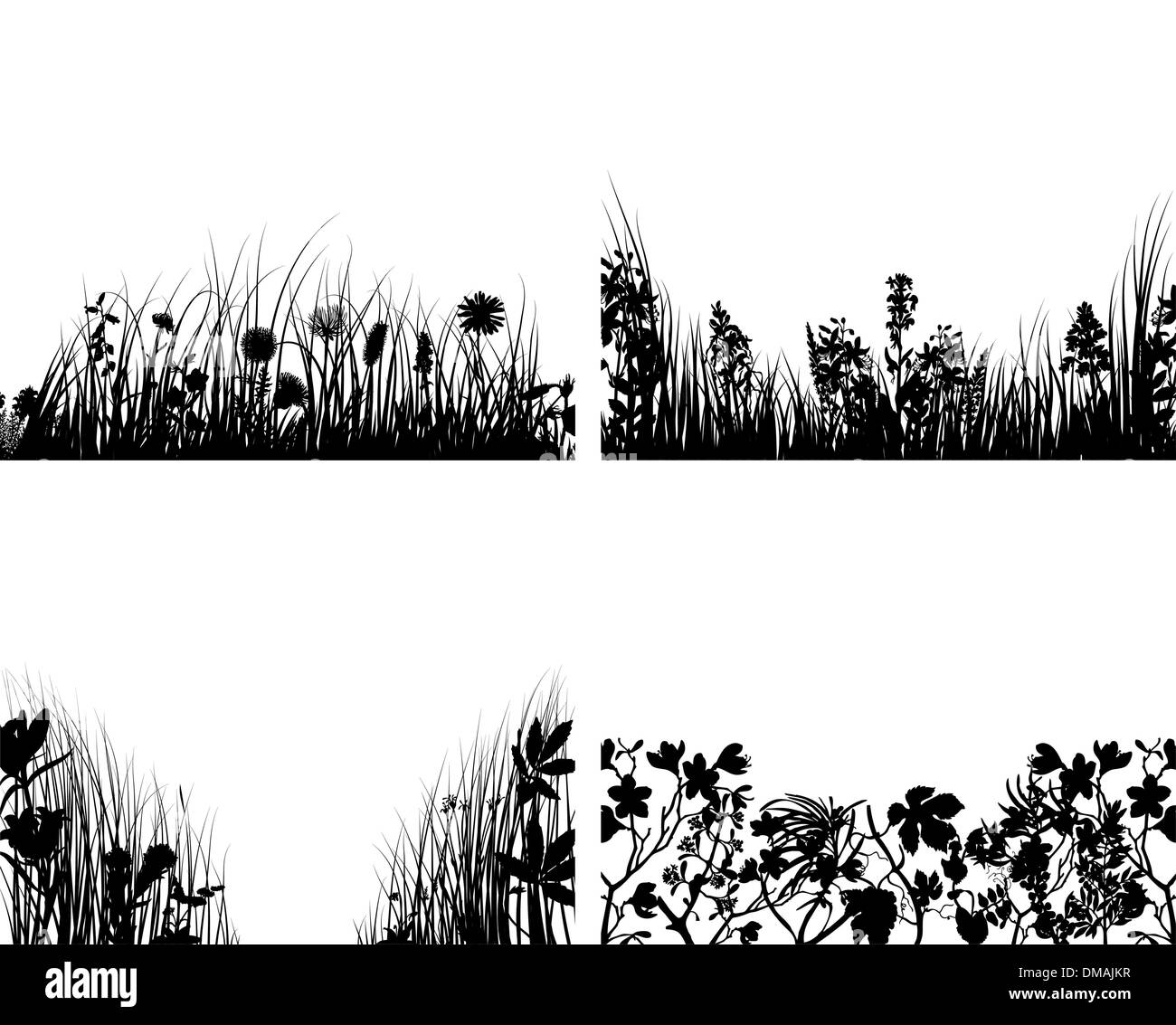 set of grass backgrounds Stock Vector Image & Art - Alamy