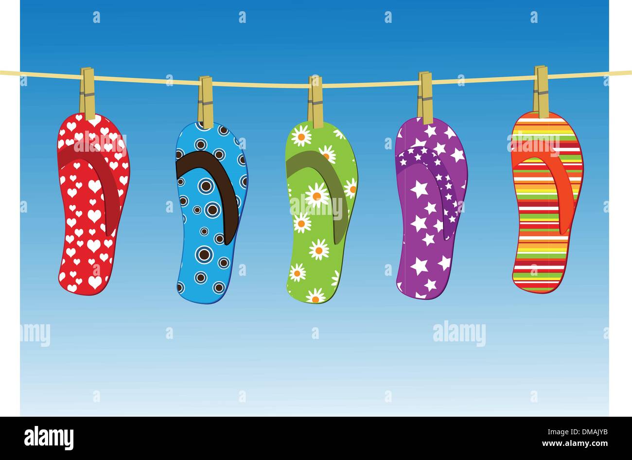 Flip flop on white Stock Vector Images - Alamy