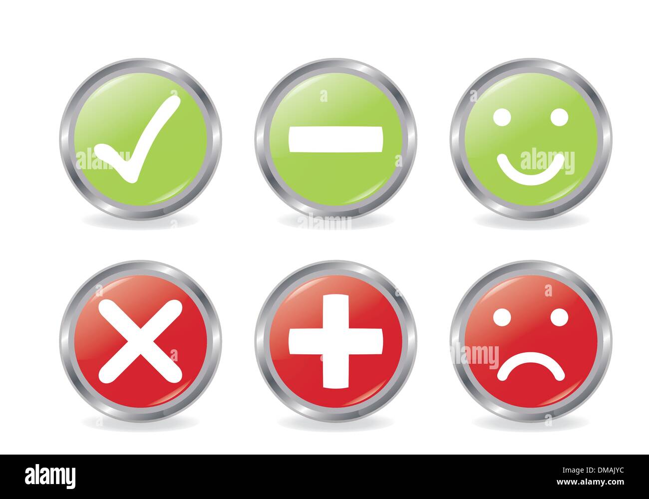 Buttons Of Validation Icons Stock Vector Image & Art - Alamy