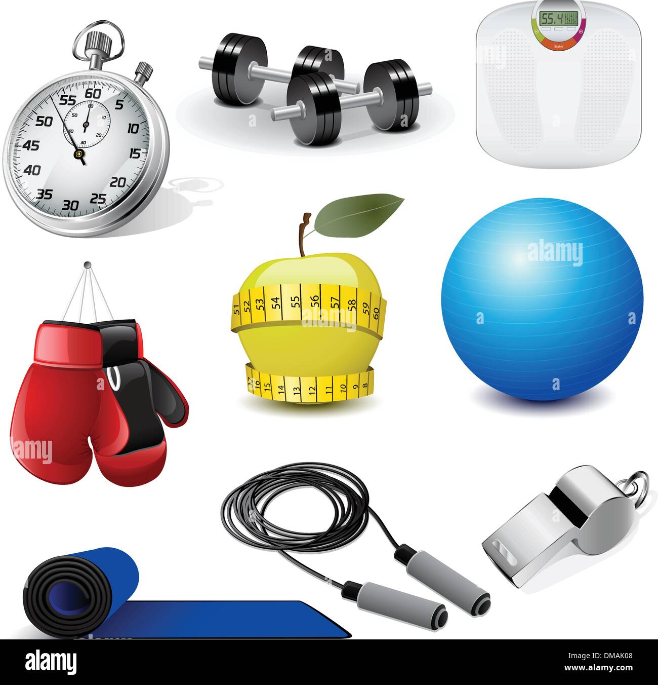 Vector fitness icons Stock Vector Image & Art - Alamy