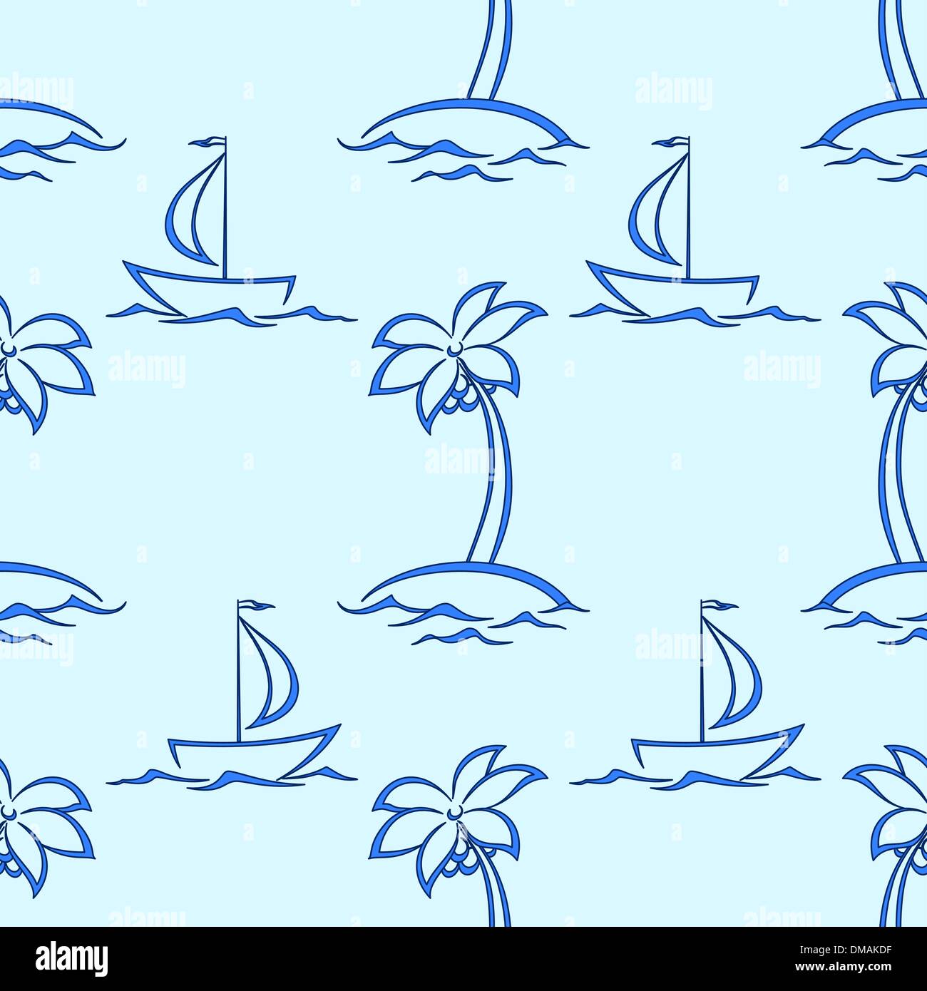 Sailing ships in blue Stock Vector Images - Alamy