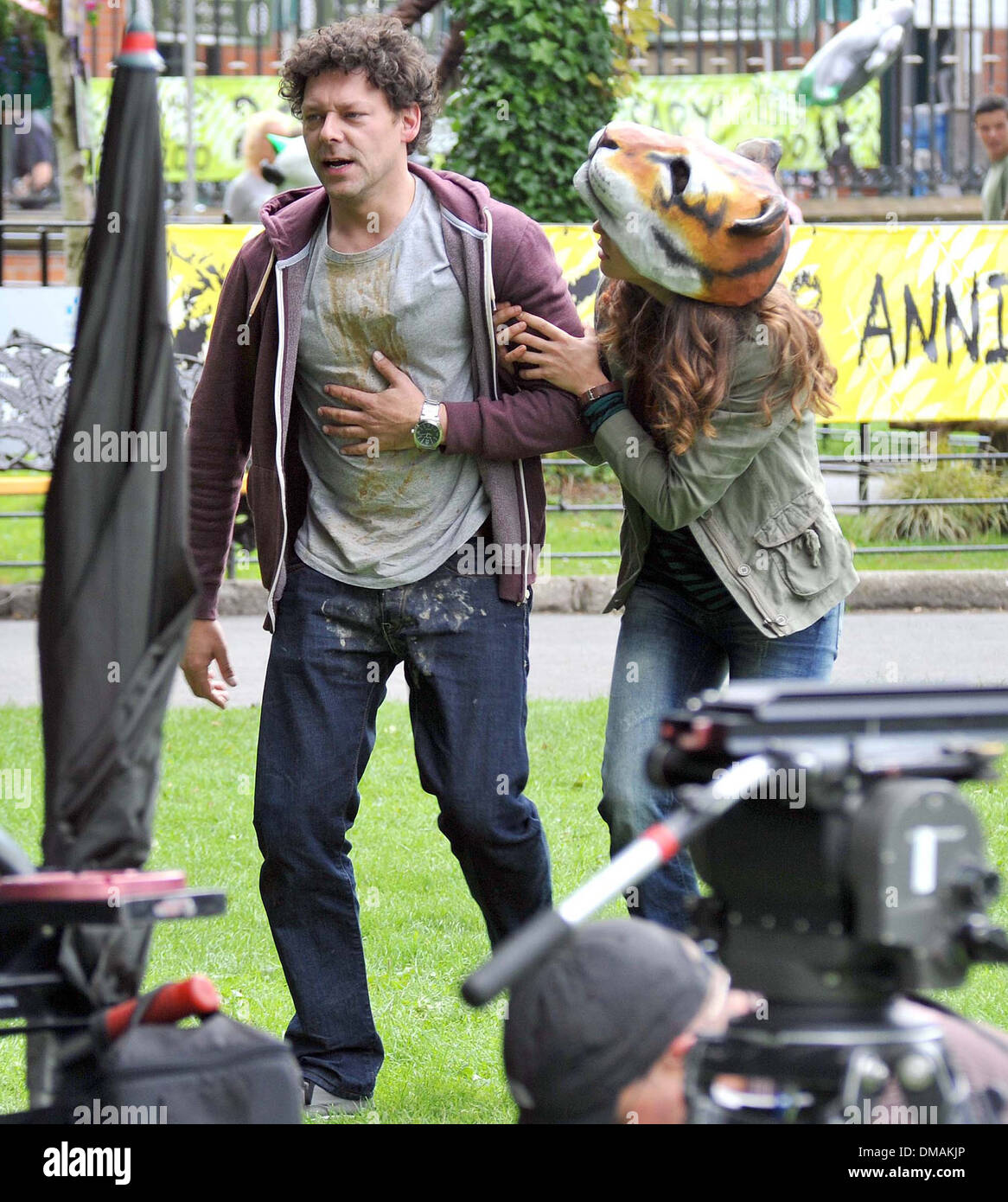 Richard Coyle and Leor Watling Filming takes place as part of St Annes ...