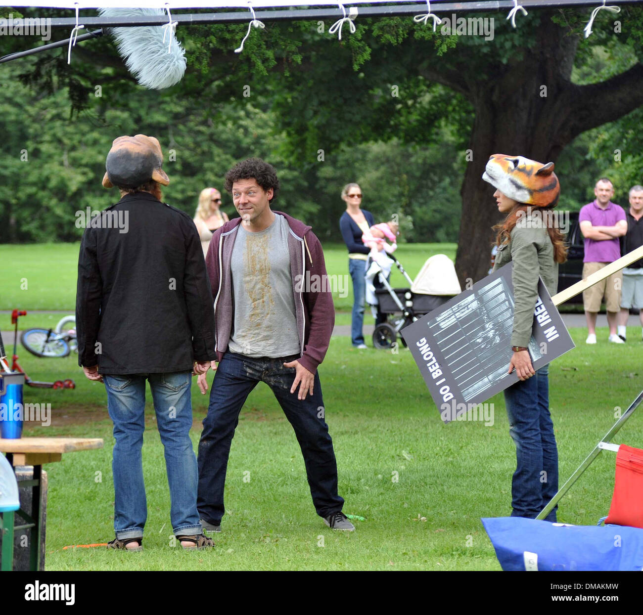 David Wilmot Richard Coyle and Leor Watling Filming takes place as part ...