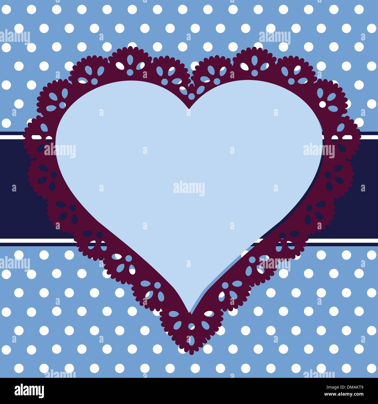 Lace blue heart Stock Vector Image & Art - Alamy