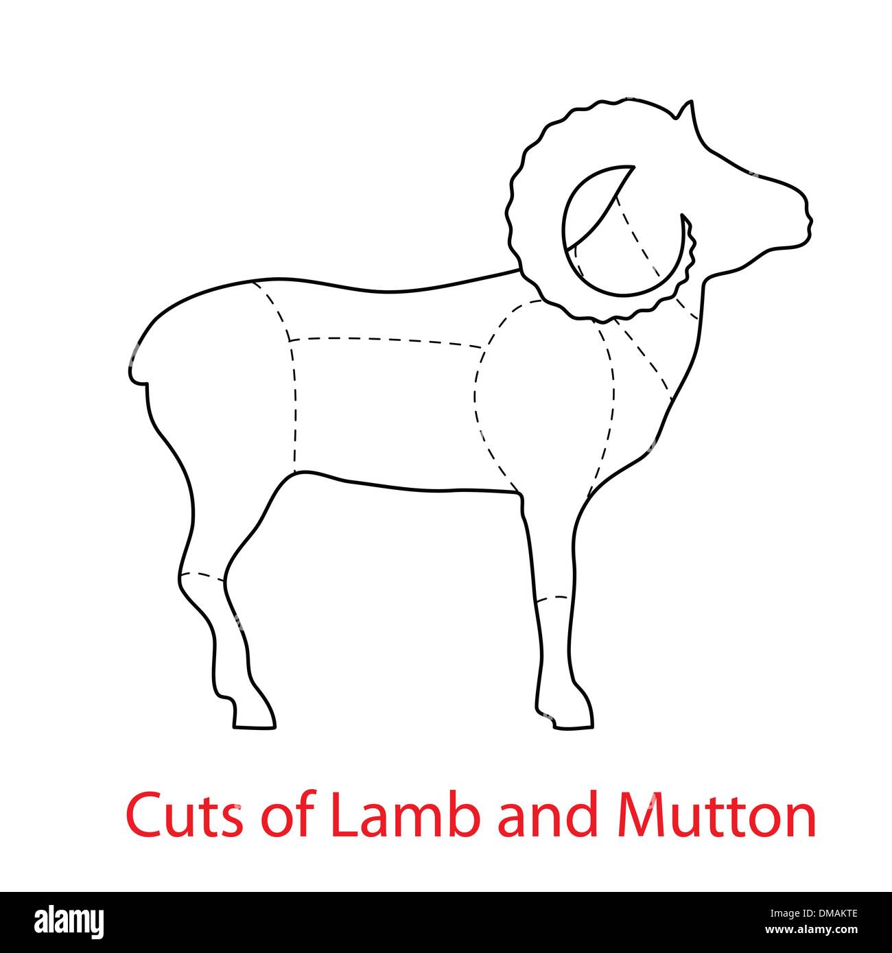 Leg mutton Stock Vector Images - Alamy