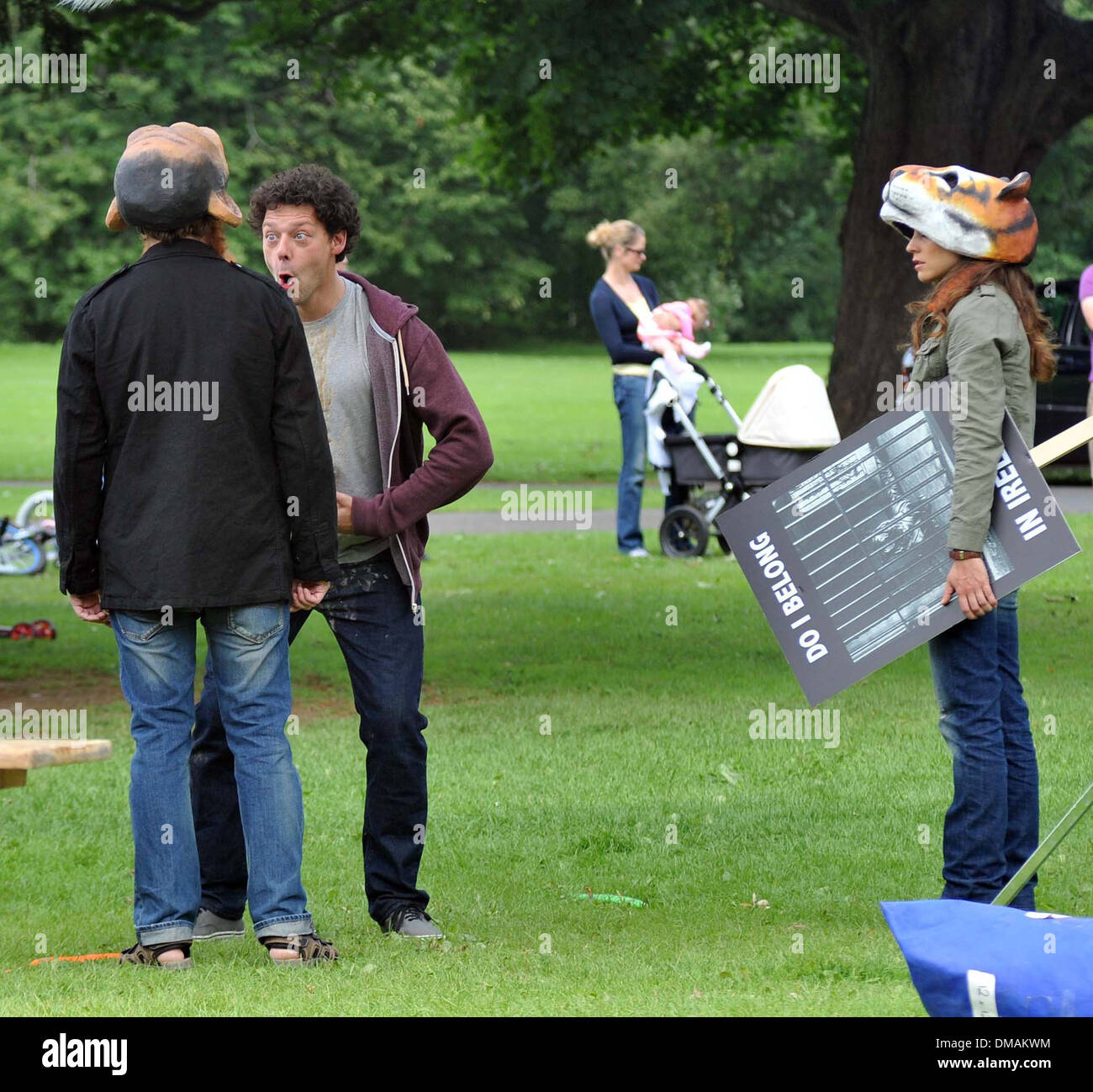 David Wilmot Richard Coyle and Leor Watling Filming takes place as part ...