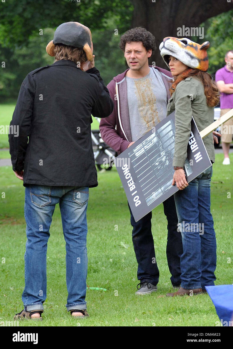 David Wilmot Richard Coyle and Leor Watling Filming takes place as part ...